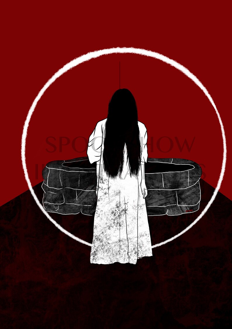 Samara Poster Illustrated Horror Print. the Ring Wall Art. - Etsy