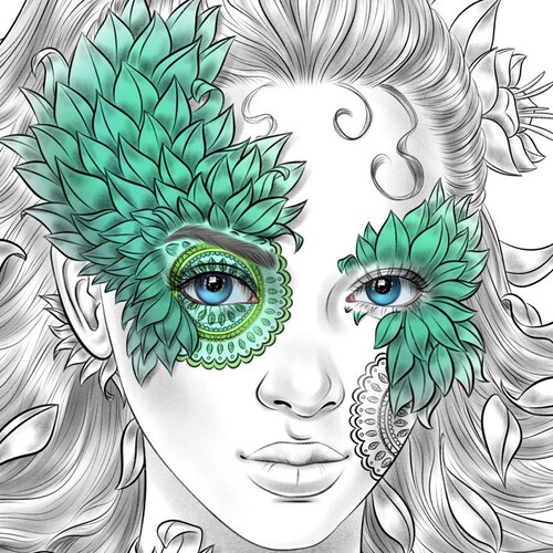 Gaze Printable Digital Coloring Page - Etsy