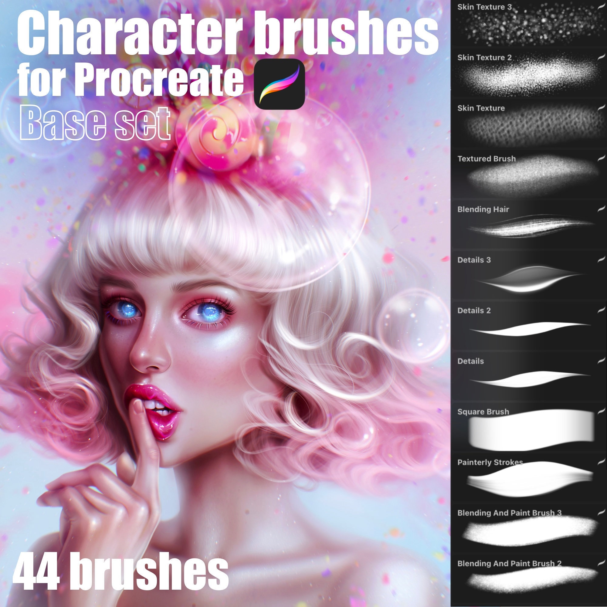 Character Brushes for Procreate Base Set - Etsy