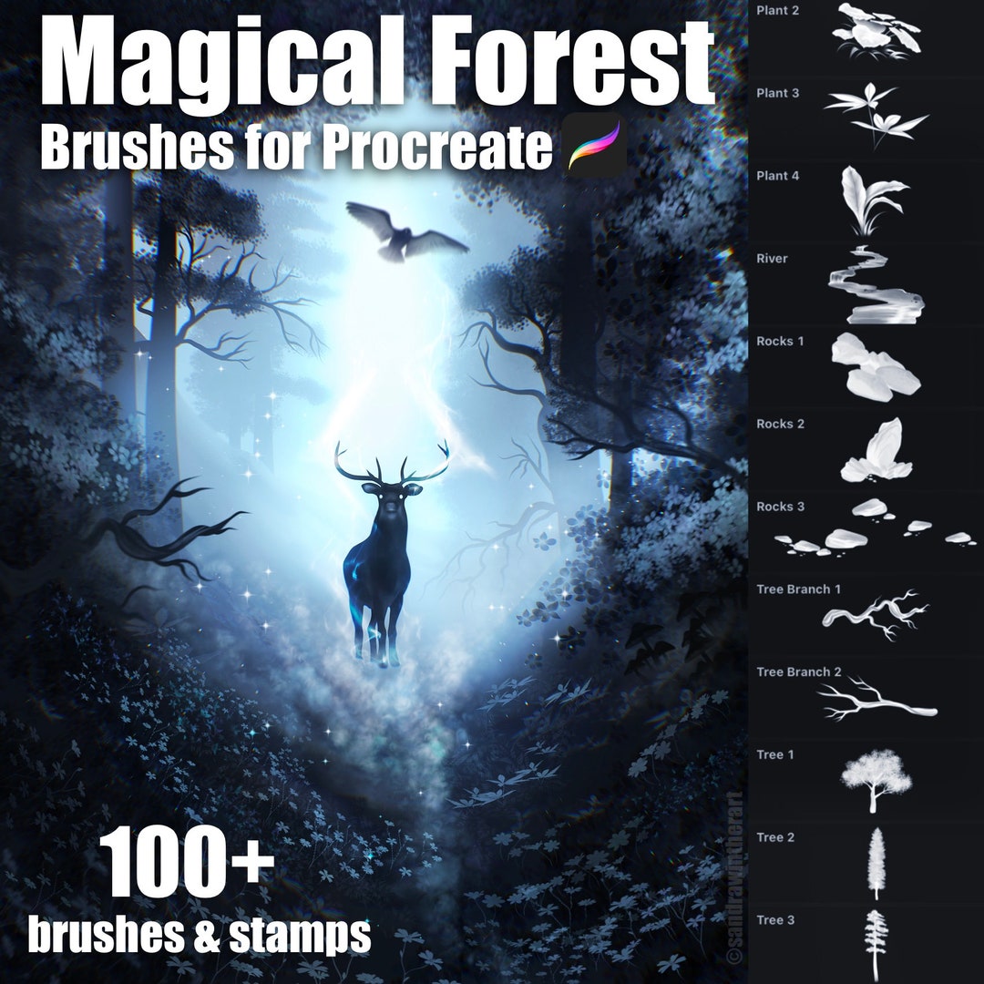 Magical Forest - Brushes for Procreate - Etsy