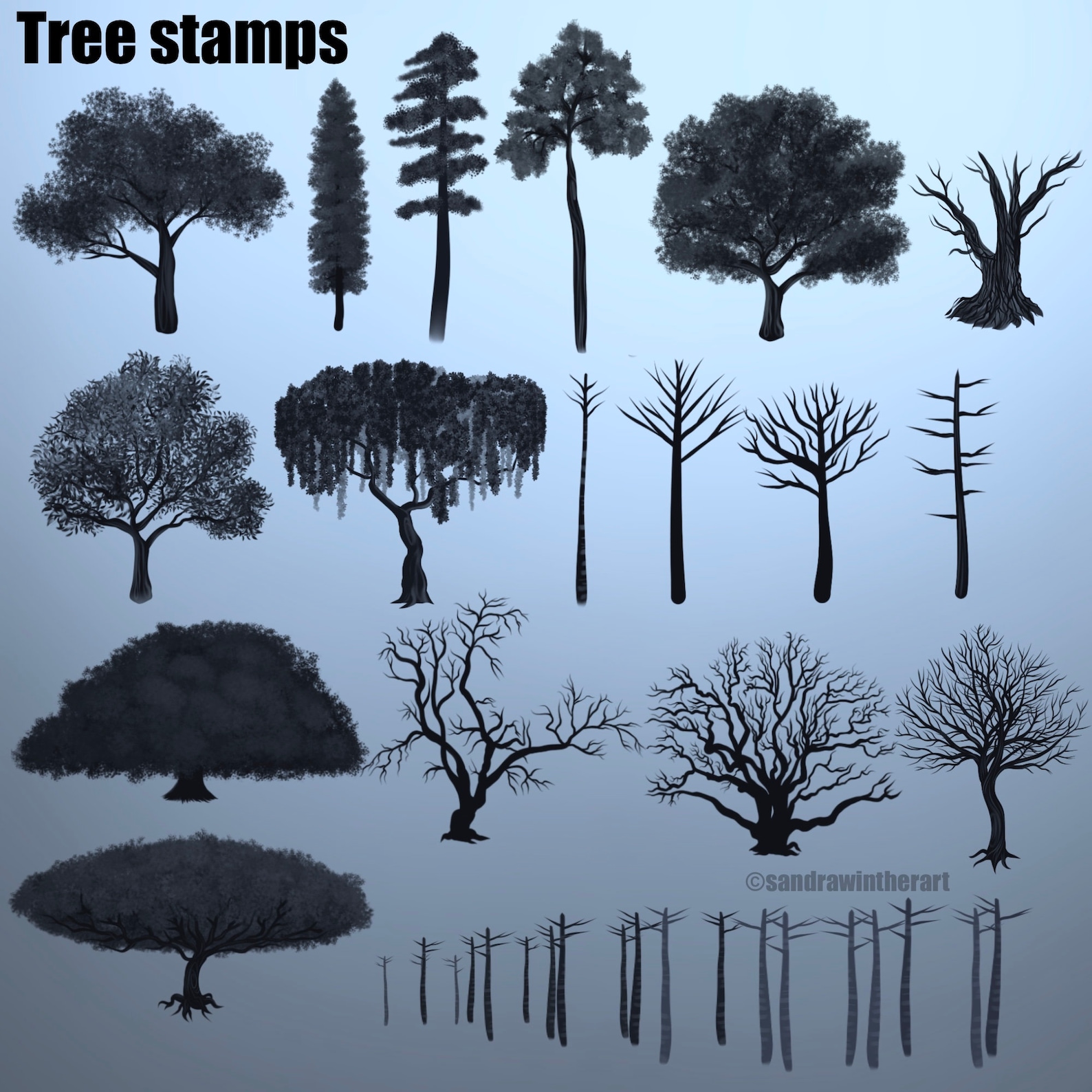 Magical Forest - Brushes for Procreate - Etsy