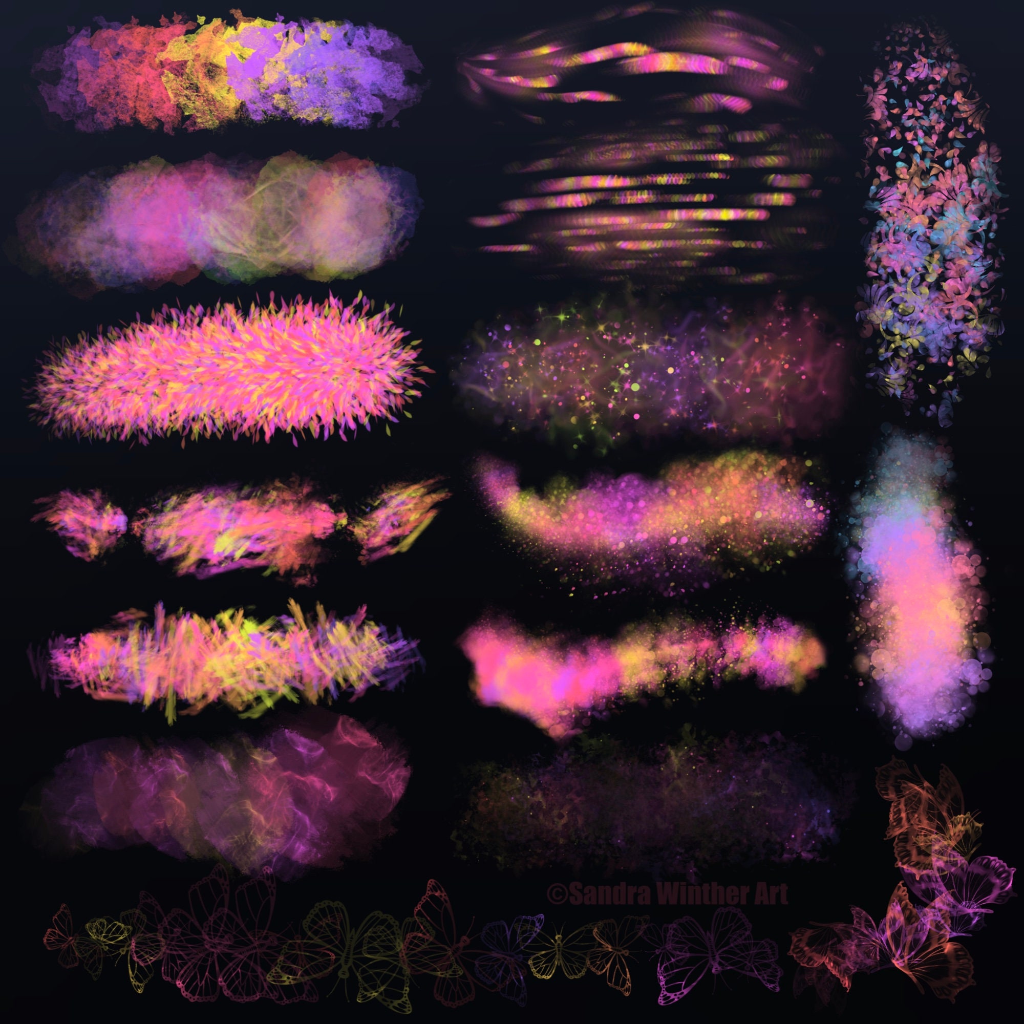 Colorful Fantasy Brushes for Procreate - Etsy