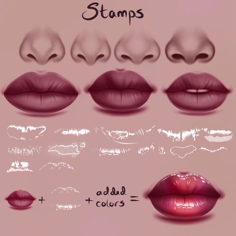 Makeup Stamps for Procreate - Etsy