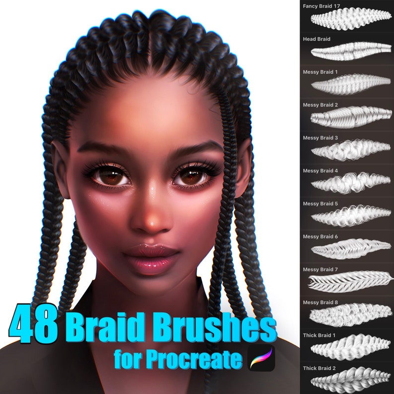 Braid Brushes for Procreate - Etsy
