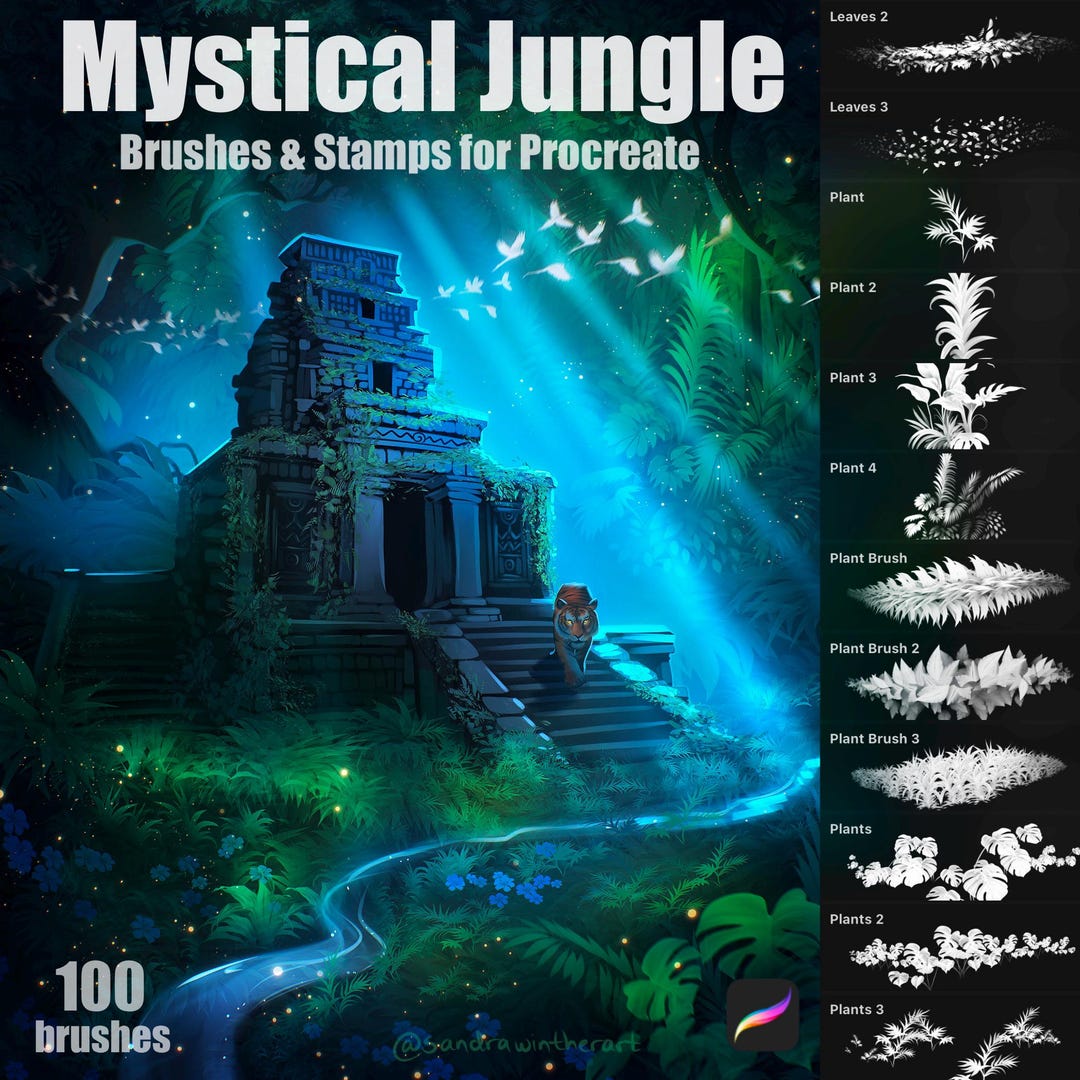 Mystical Jungle - Brushes for Procreate - Etsy
