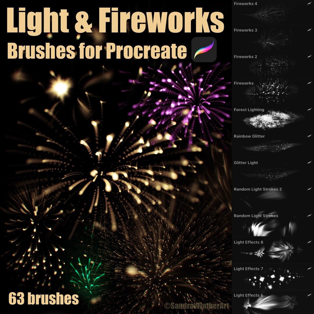 Fireworks & Lights Brushes for Procreate - Etsy