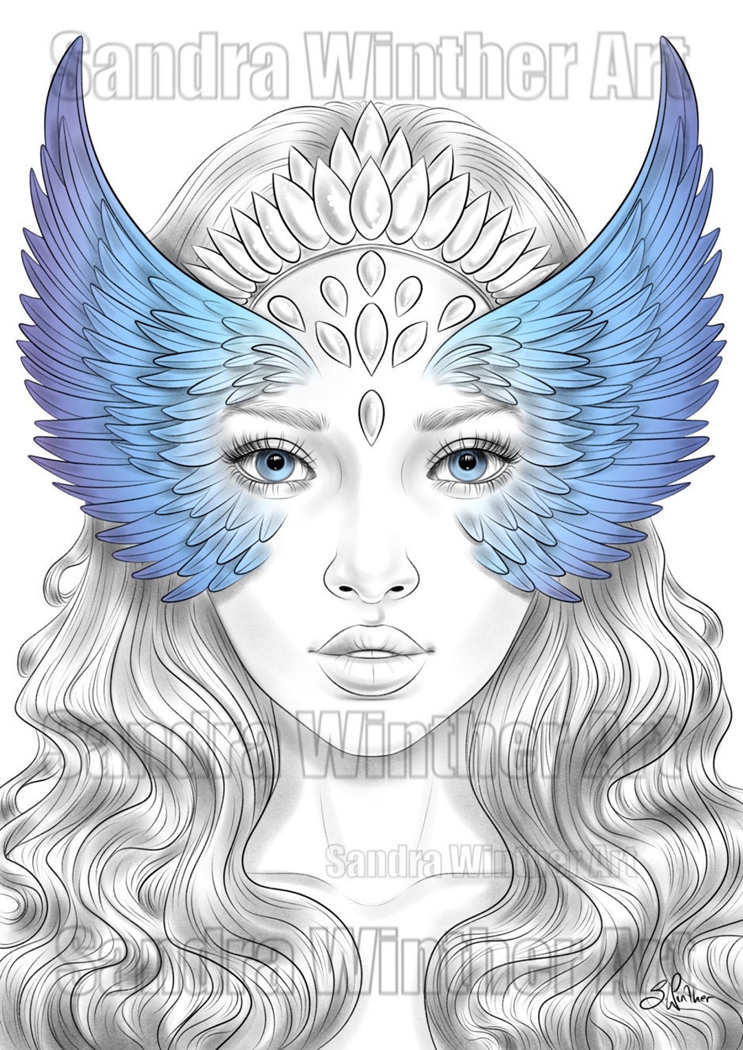 Goddess - Printable Digital Coloring Page - Etsy