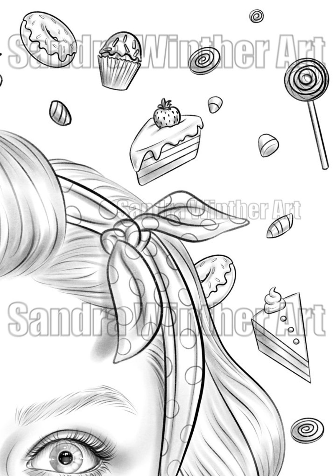 Sugar Rush - Instant Download Coloring Page - Etsy