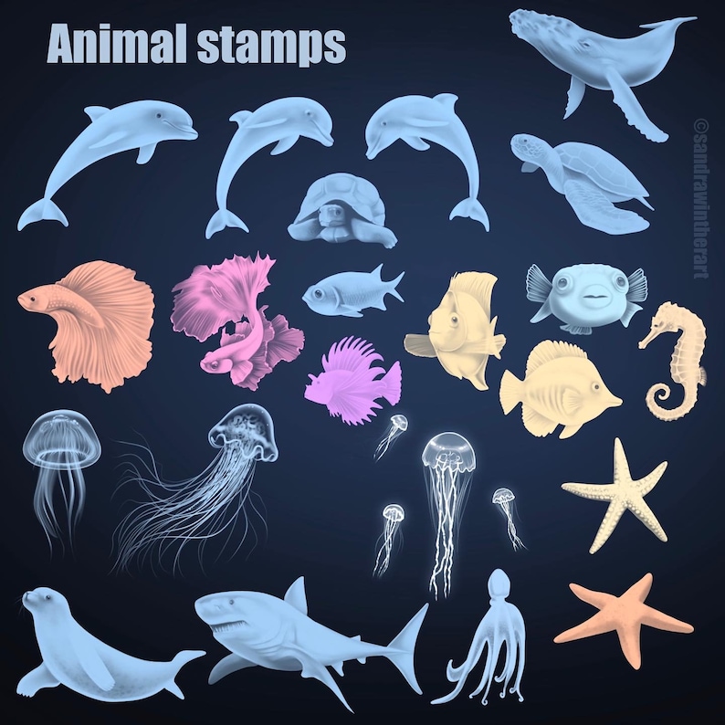 Under the Sea Brushes for Procreate - Etsy