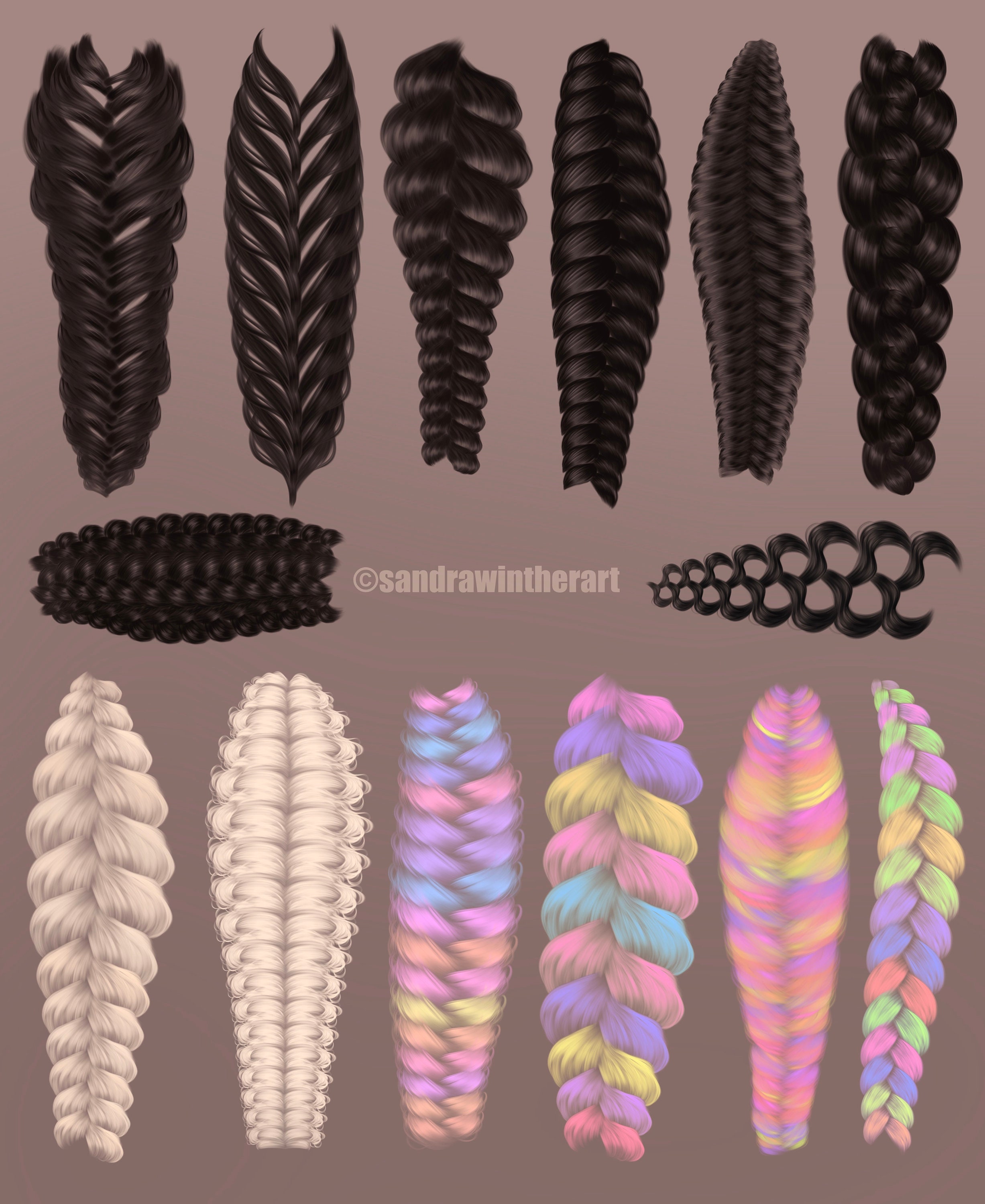 Braid Brushes for Procreate - Etsy