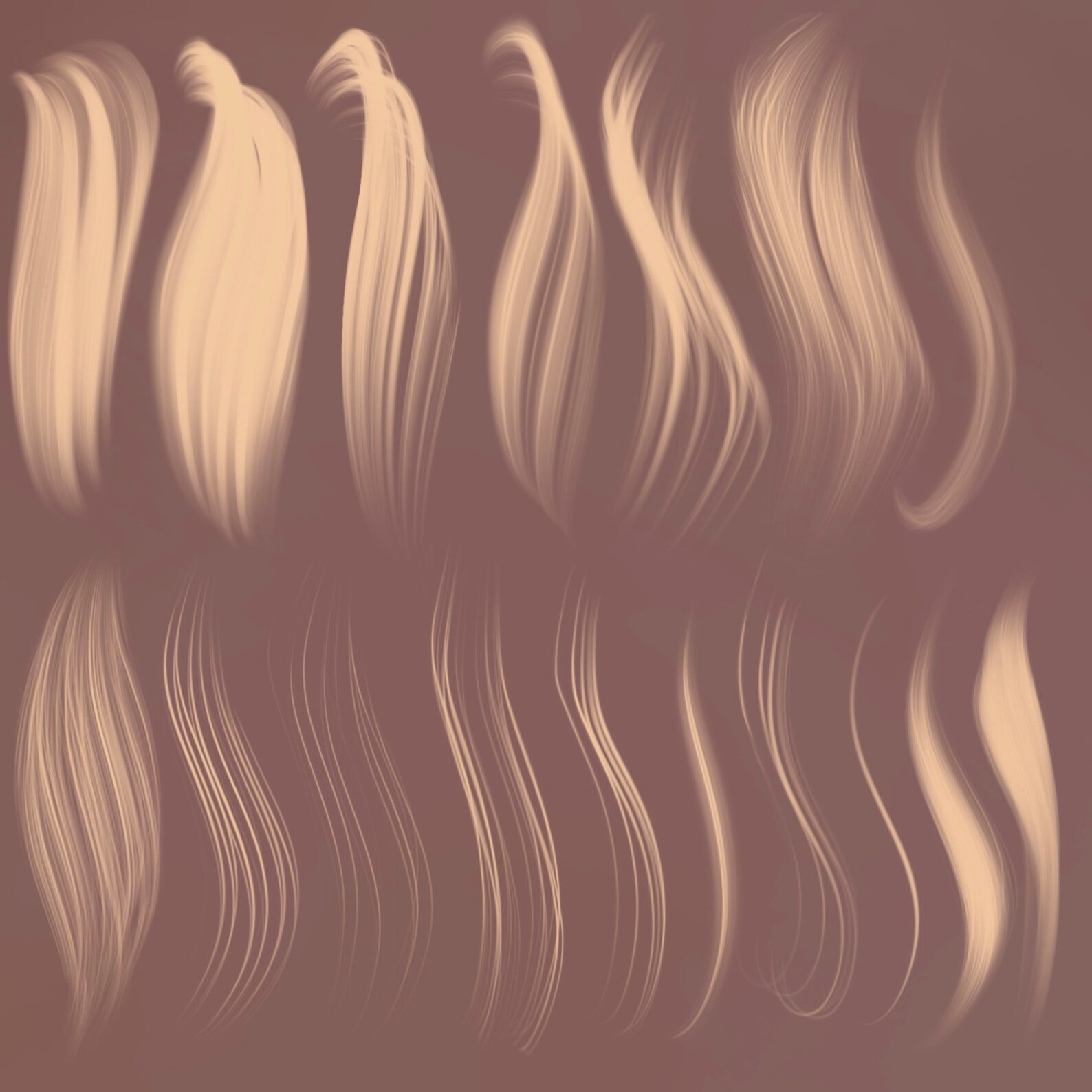 Hair Brushes for Procreate | Etsy