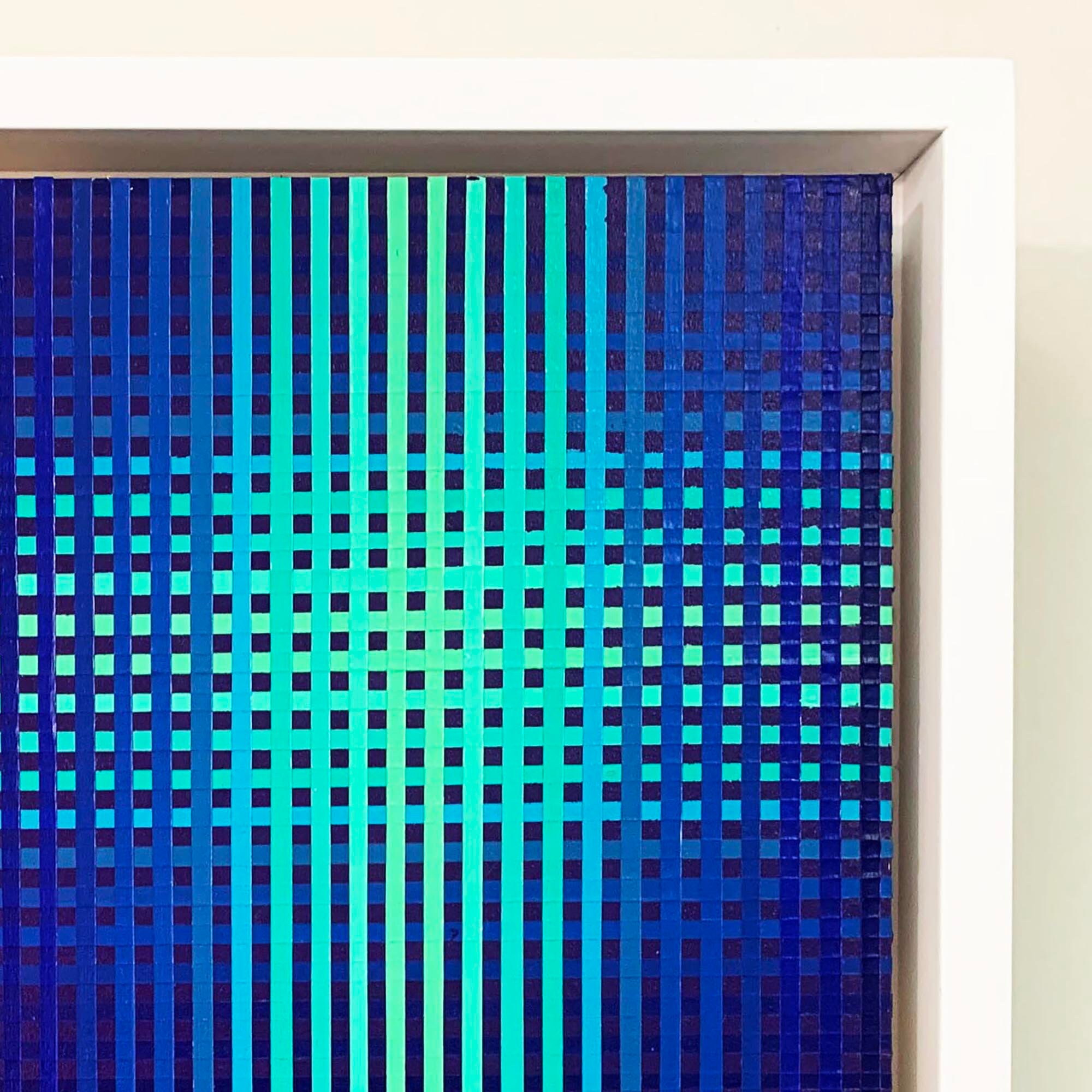 Original Acrylic Painting, Op Art, Geometric Abstraction, Fine Art, Mid ...