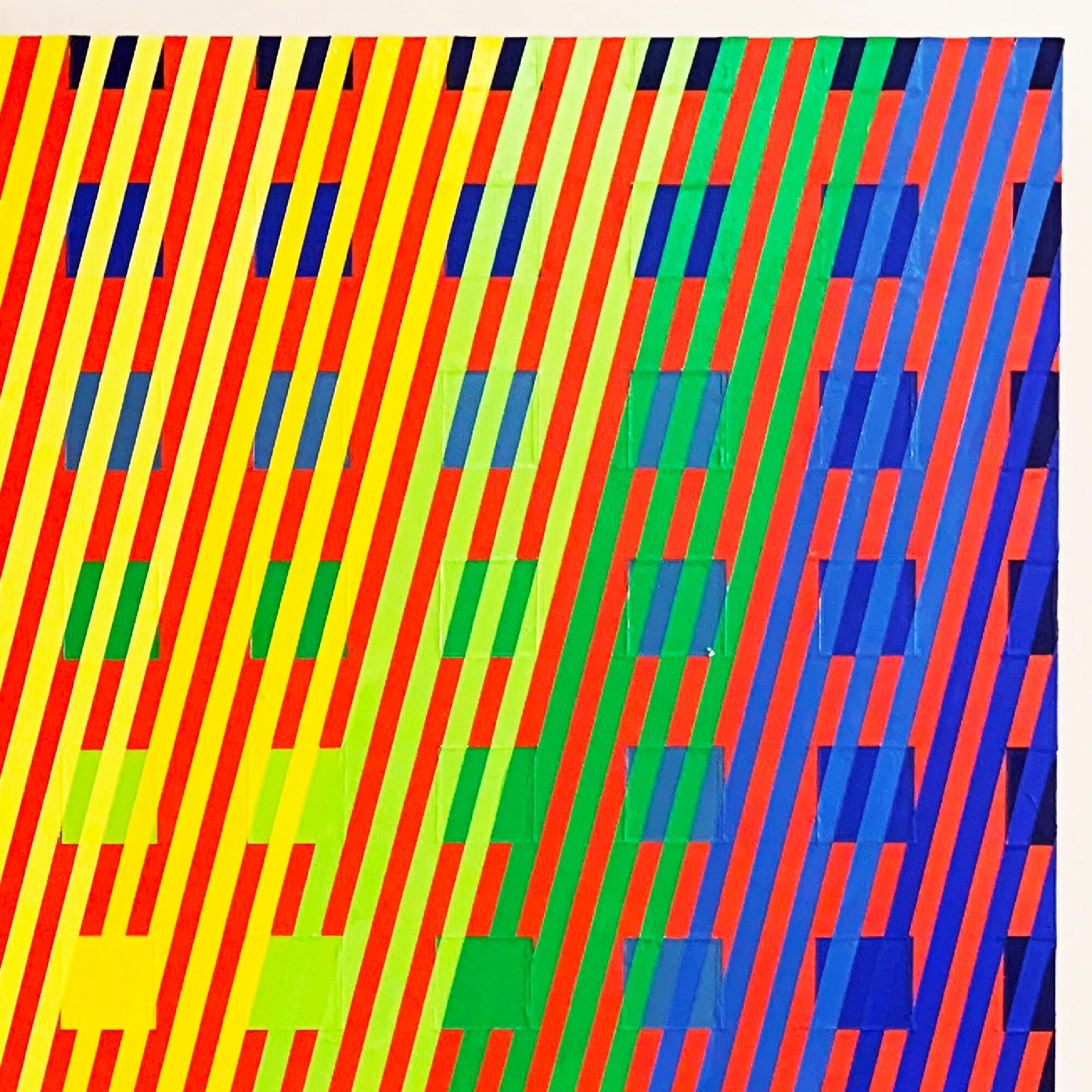 Original Acrylic Painting, Op Art, Geometric Abstraction, Fine Art ...