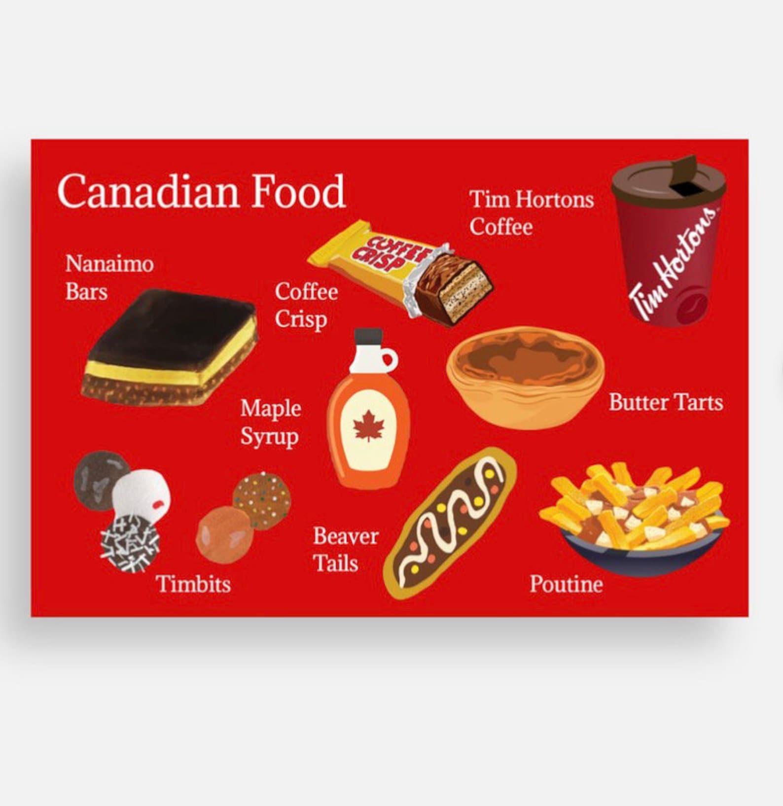 Canadian Food Postcard VERSION 2 Ready for Postcrossing Canadian ...