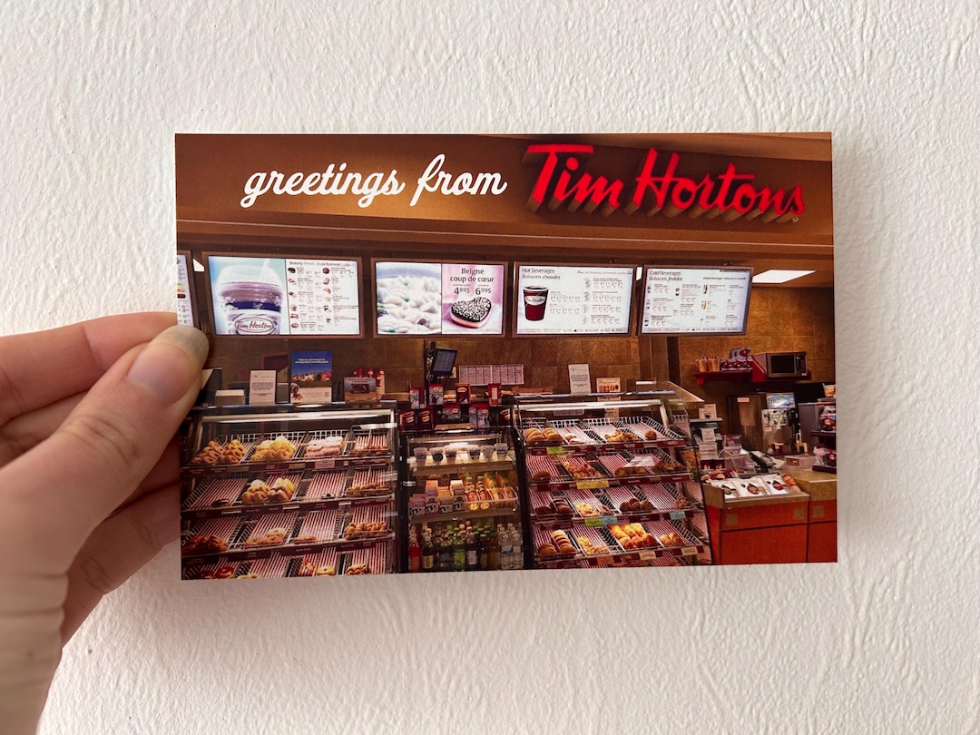 Greetings From Tim Hortons Postcard - Canadian Nostalgia - Etsy