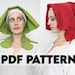 Medieval Open Hood PDF Pattern and Tutorial - Size MEDIUM - Etsy