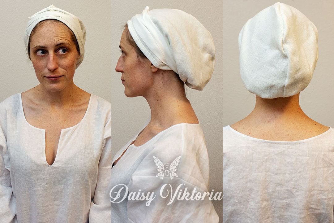 Easy Medieval St. Birgitta Cap - SCA, Larp, Historical, Fantasy Costume ...