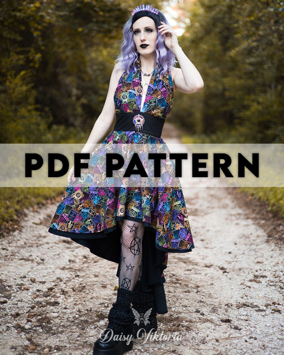 Halter Dress With Train Skirt and Bustle With Pockets - PDF Pattern - Etsy