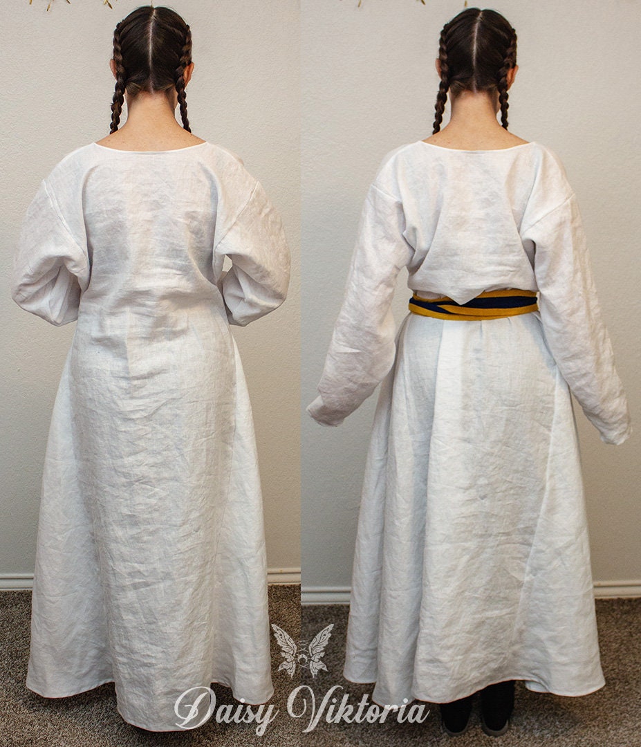 Medieval or Viking Dress T-tunic or Under Tunic - SCA, Larp, Historical ...