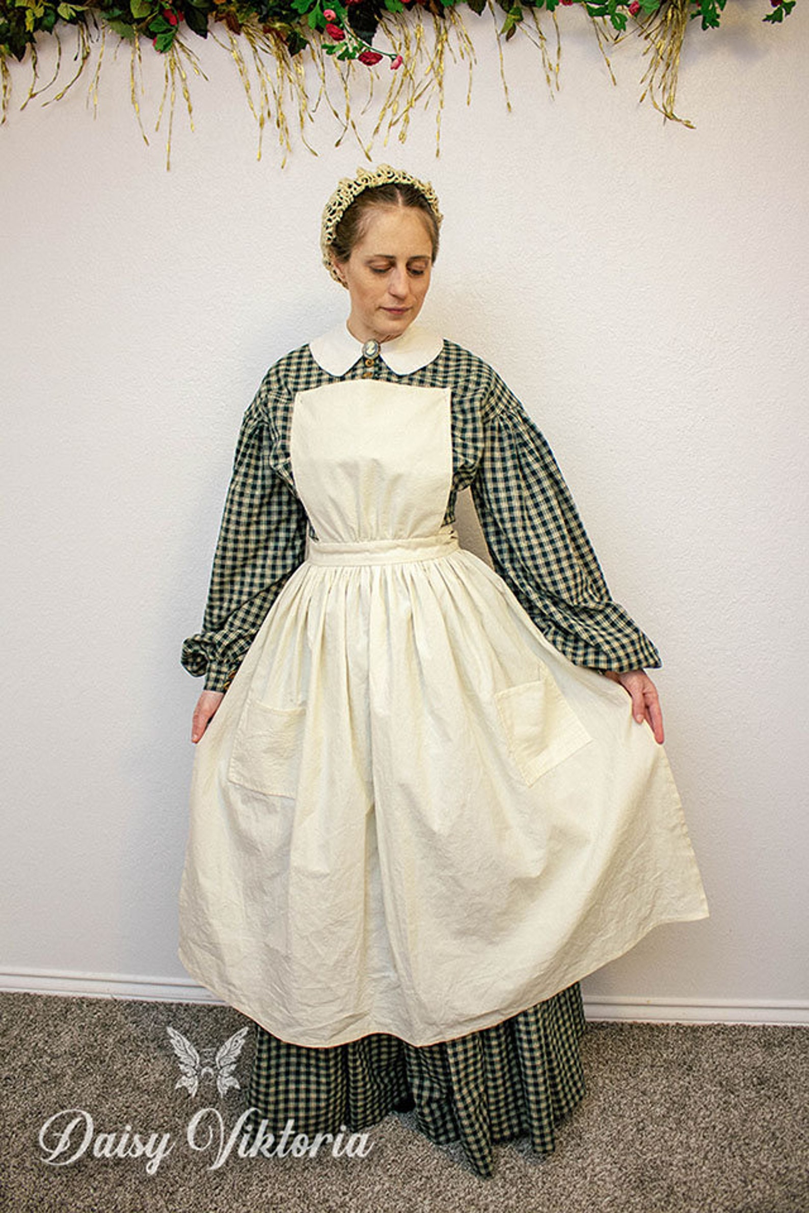 1860s Civil War / Victorian Era Work or Pinner Apron - Living History ...