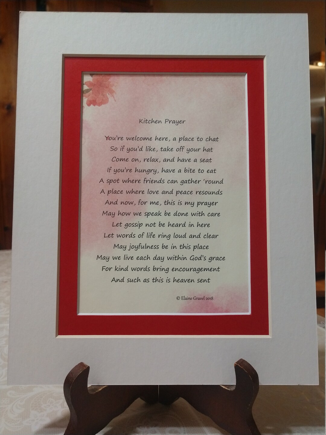 Kitchen Prayer Matted Poem - Etsy