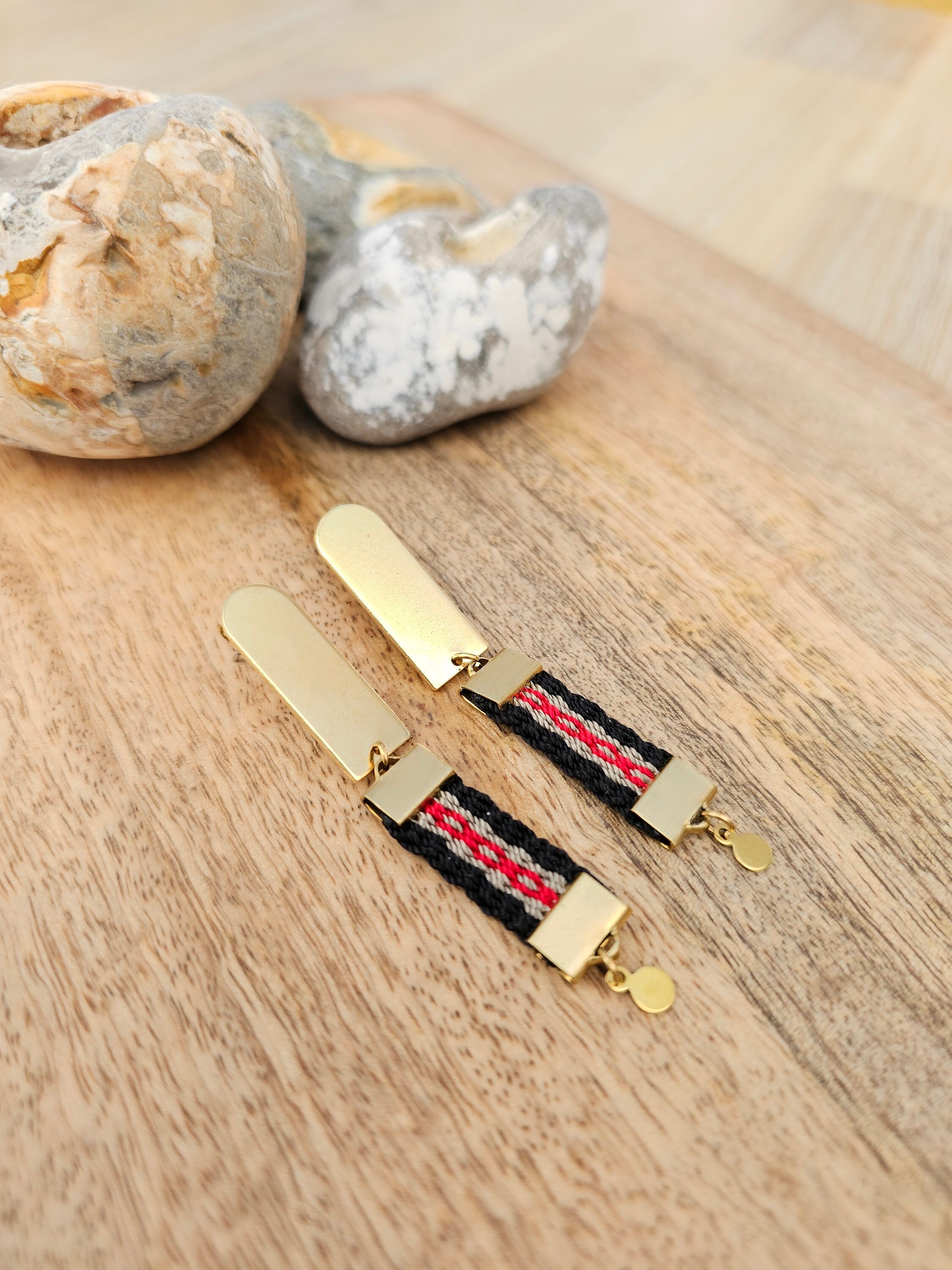 Handwoven Earrings Mapuche Loom Unique Hand Madestainless - Etsy
