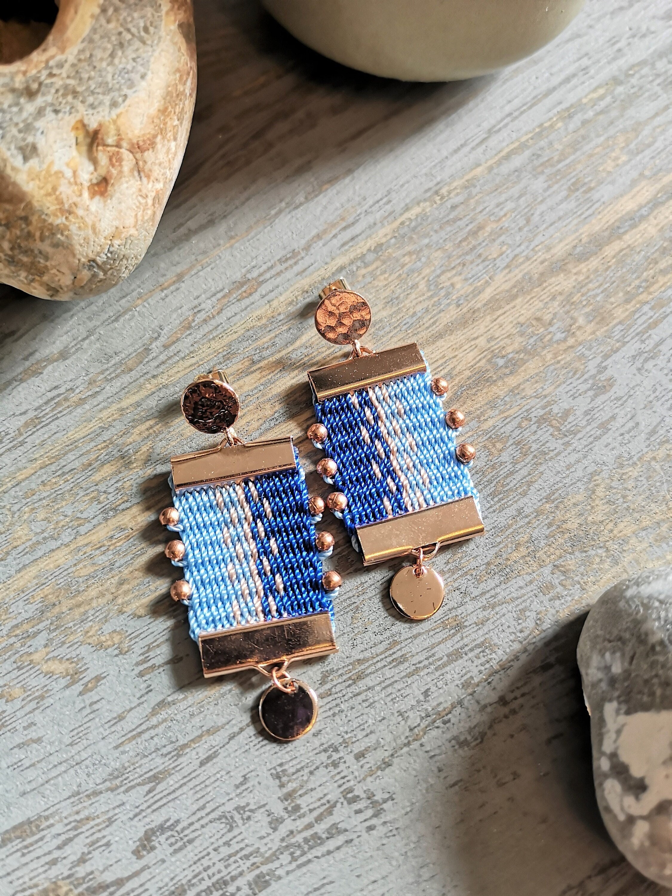 Handwoven Earrings, Mapuche Loom, Unique, Hand Made,boho,ethnic - Etsy