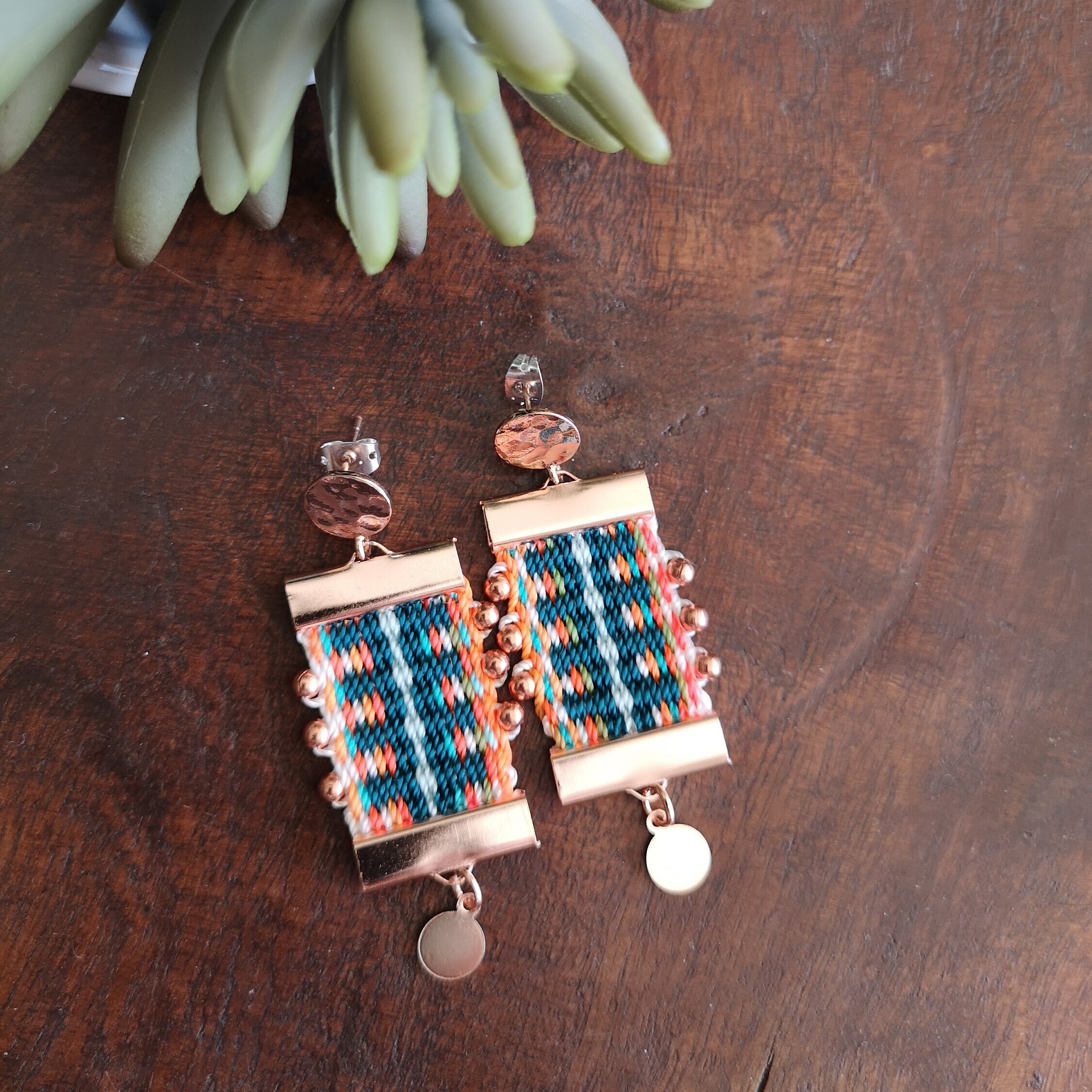 Handwoven Earrings, Mapuche Loom, Unique, Hand Made,boho,ethnic - Etsy
