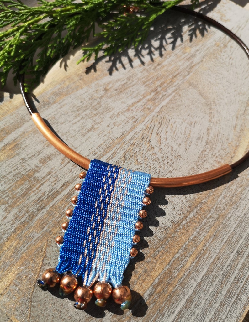 Handwoven Necklace ,mapuche Loom,handmade,unique, Gift,tapestry,boho ...