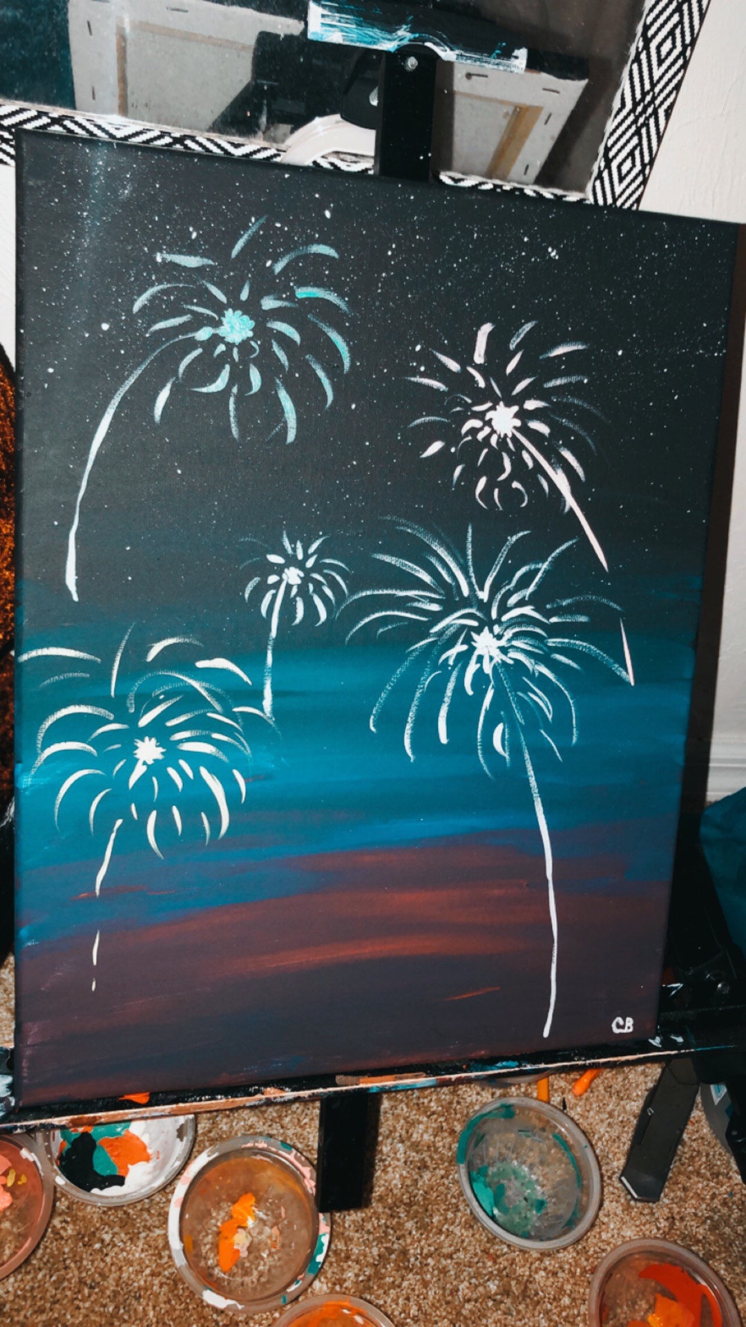 Firework Painting - Etsy