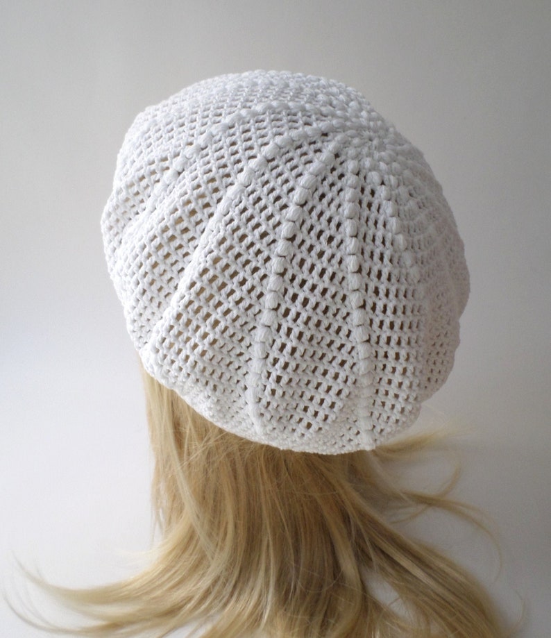 Ladies Summer Beret White Linen Cotton Sun Hat - Etsy