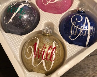 Monogrammed ornament | Etsy