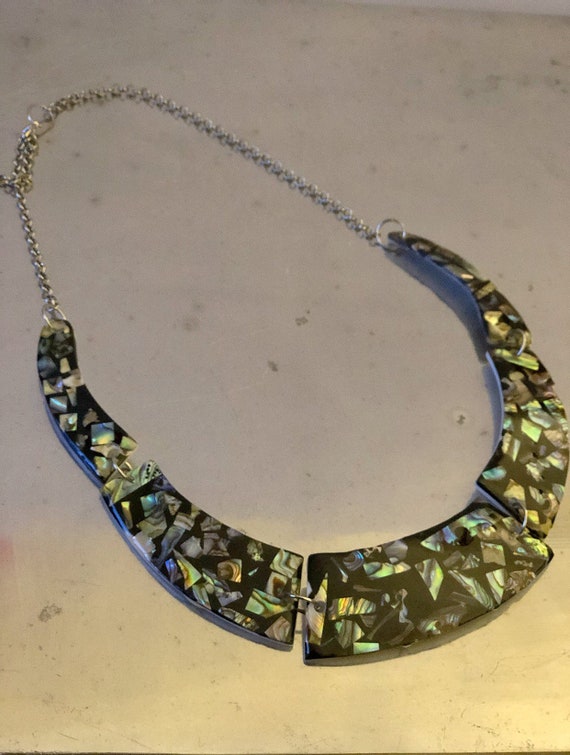 Abalone Shell Bib Necklace Chain Choker Women's | Etsy