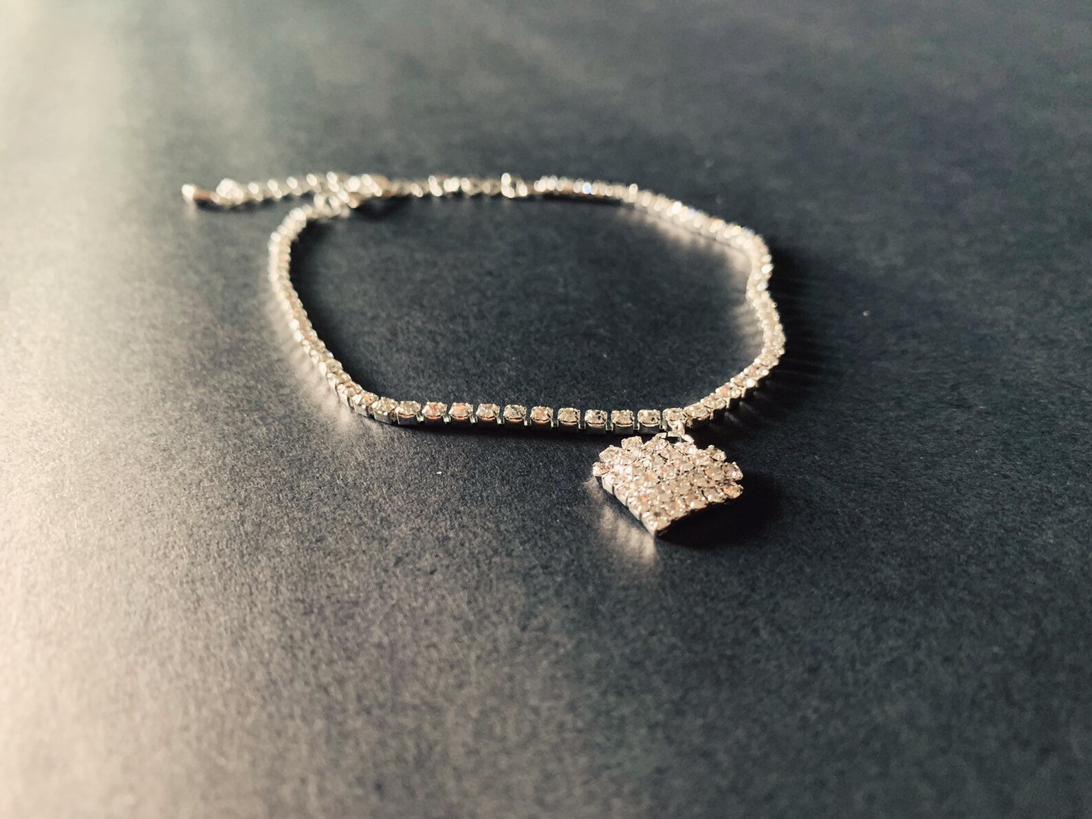 Crystal Heart Charm Anklet Women's Foot Jewelry Ankle | Etsy