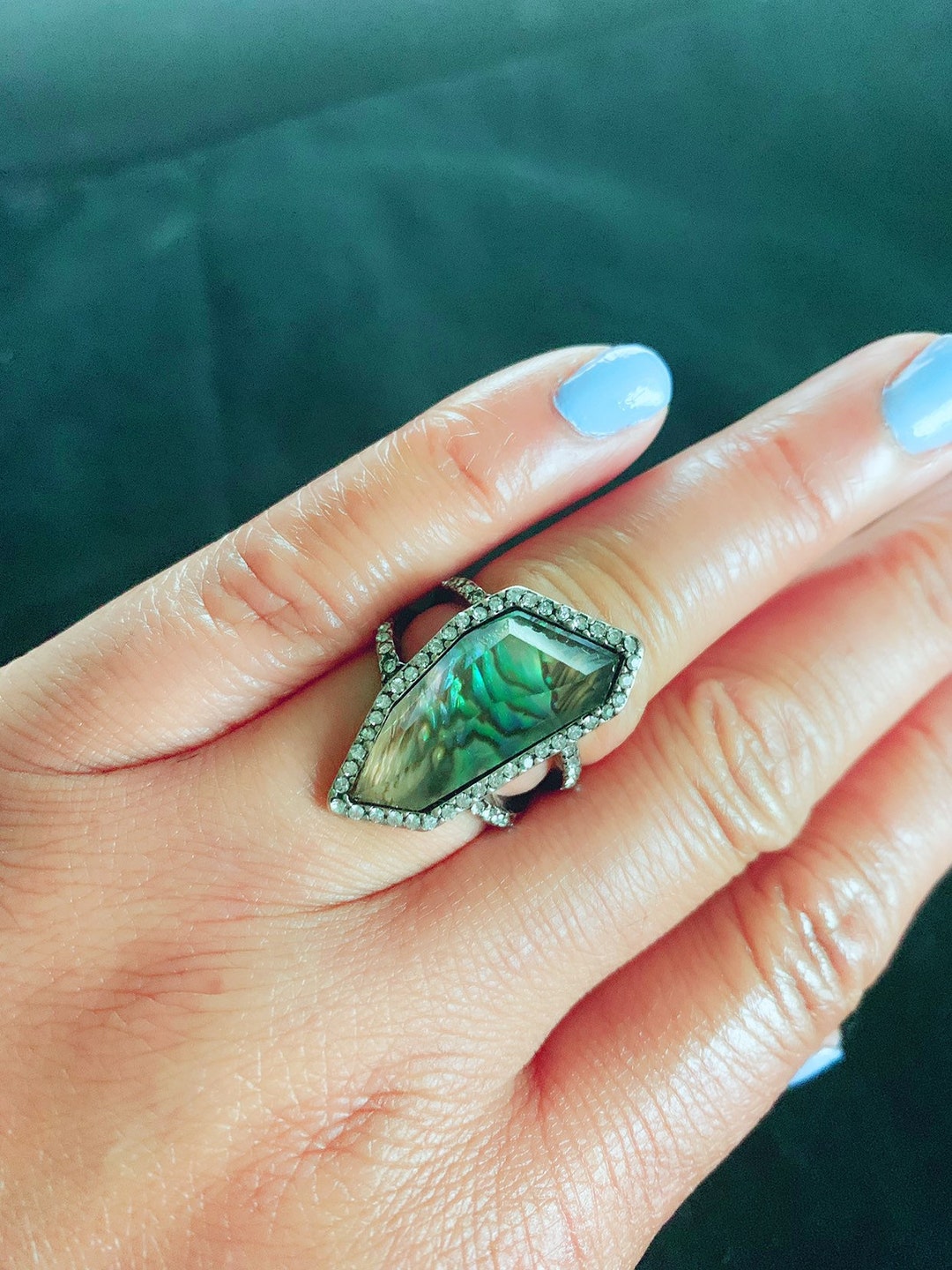 Mosaic Epoxy Resin Ring, Geometric Shaped Ring, Cocktail Ring, Women's ...