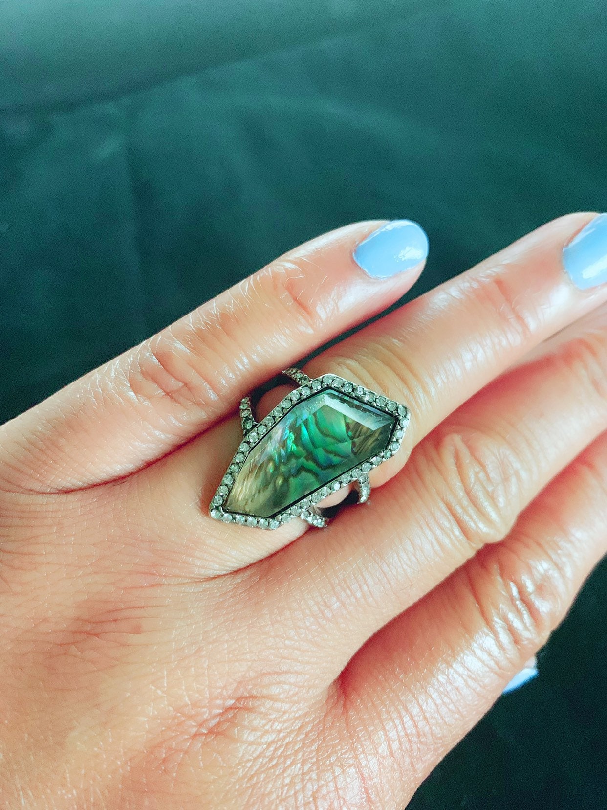 Mosaic Epoxy Resin Ring Geometric Shaped Ring Cocktail Ring | Etsy