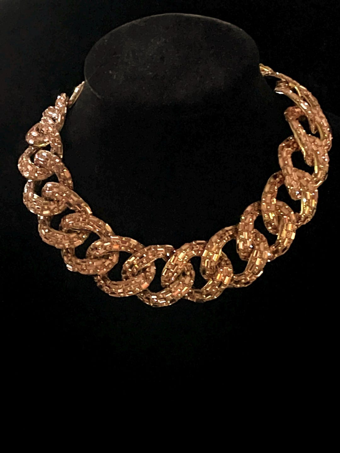 Pink Interlocking Lightweight Chain Necklace - Etsy