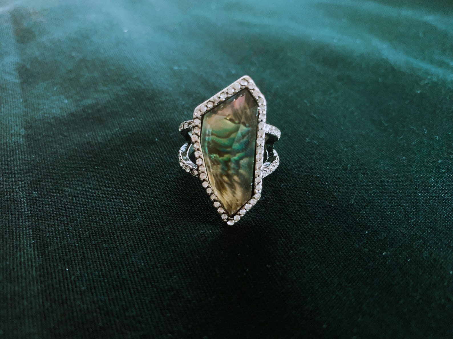 Mosaic Epoxy Resin Ring Geometric Shaped Ring Cocktail Ring | Etsy