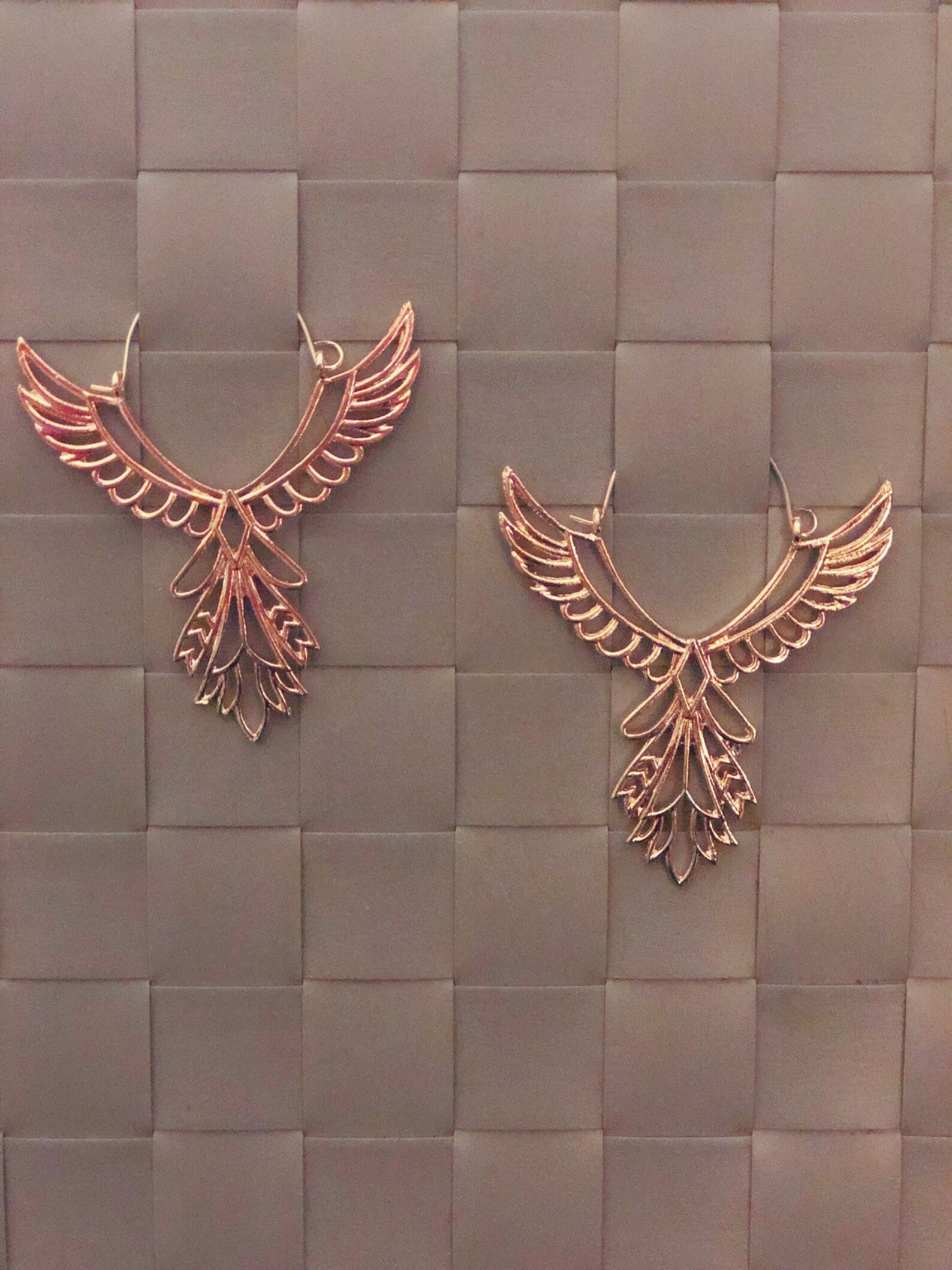 Large Wing Feather Shaped Earrings Drop Earrings Hook | Etsy