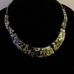 Abalone Shell Bib Necklace Chain Choker Women's - Etsy