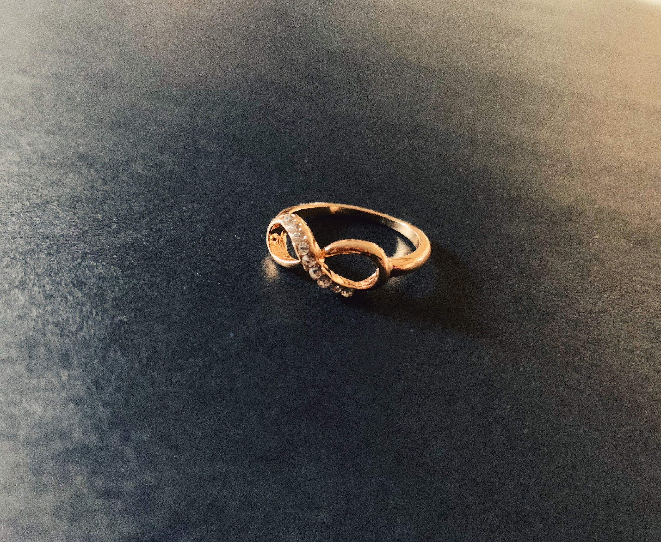 Rose Gold Infinity Ring Fashion Alloy Crystal Rings Gold - Etsy UK