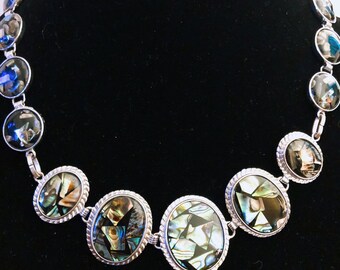 Abalone Shell Bib Necklace Chain Choker Women's | Etsy