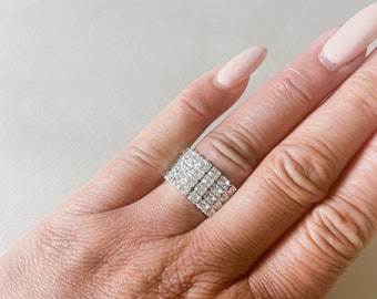 Rhinestone Stretch Ring - Etsy