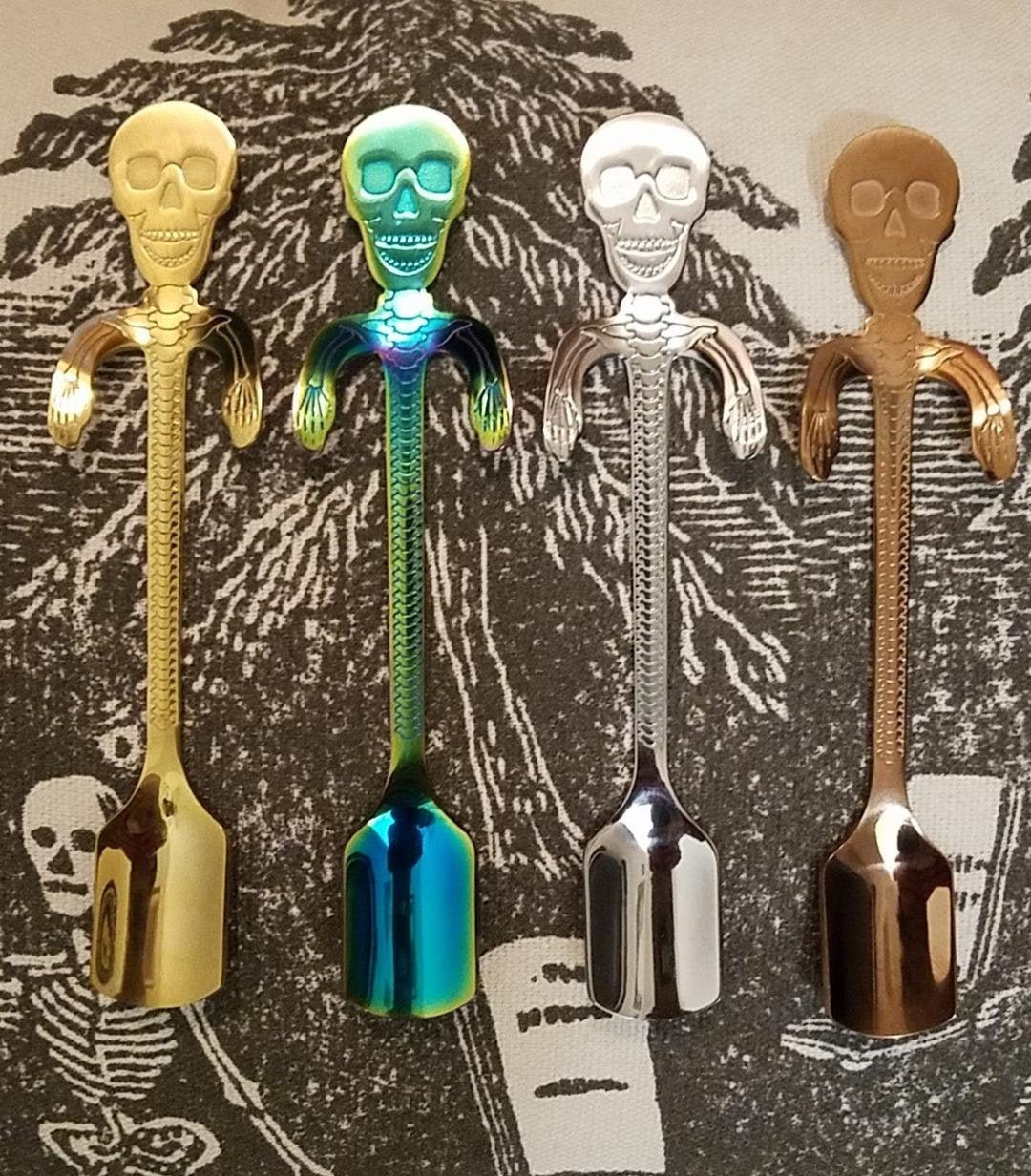 Skeleton Dessert/tea Party/sugar Gothic Spoon - Etsy