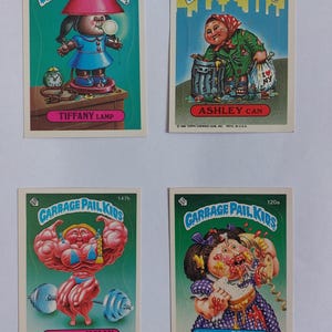 1986 GARBAGE PAIL KIDS Cards Girl's Names Jessica, Crystal, Wendy ...