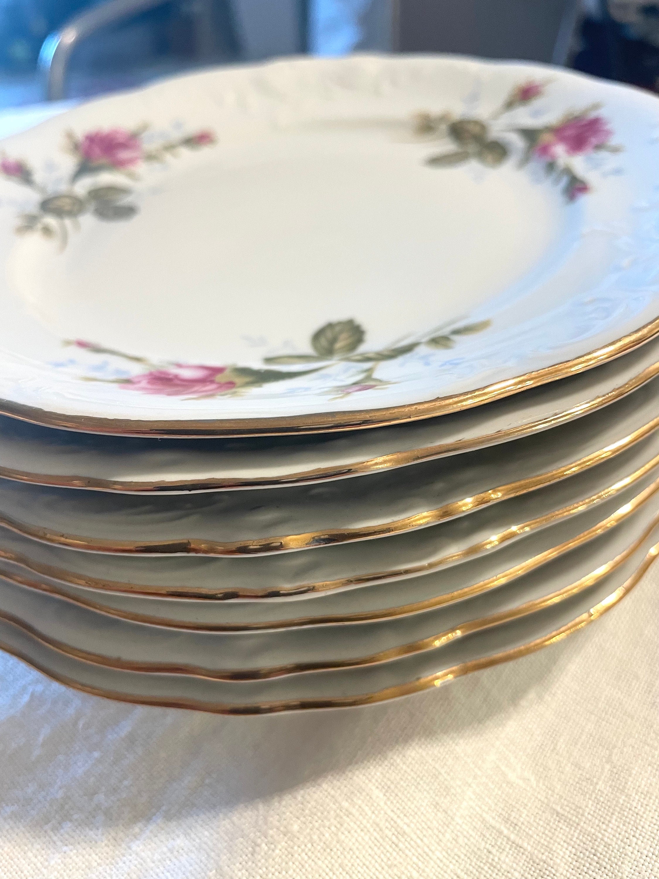 Walbrzych Poland Moss Rose Bread and Butter Plate ~ Rare Find - Etsy