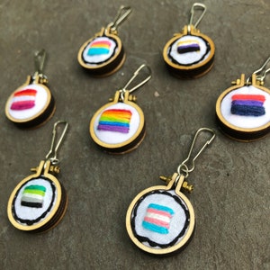 LGBTQ+ Transgender Embroidered Flag Keychain Trans Pride Gay Lesbian ...
