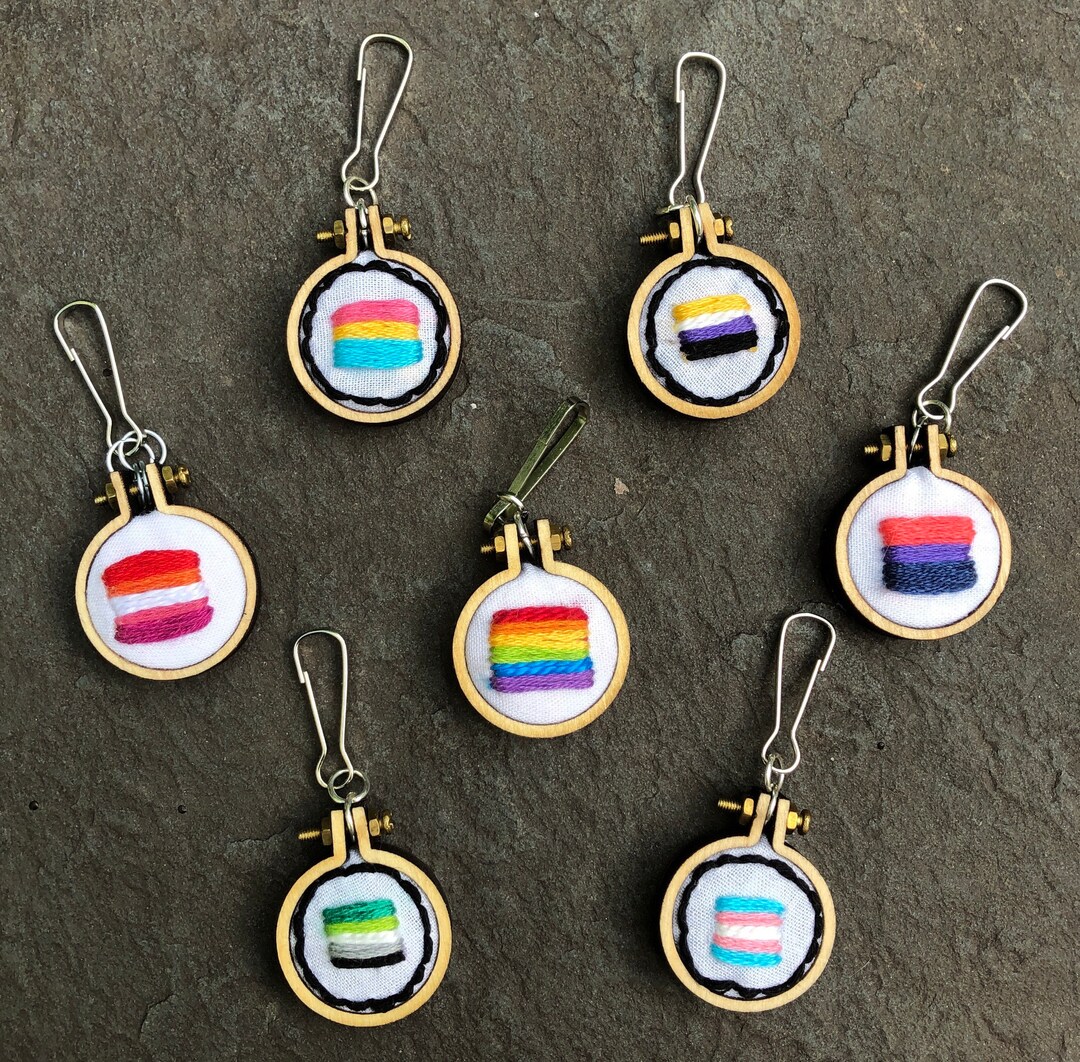 LGBTQ+ Transgender Embroidered Flag Keychain Trans Pride Gay Lesbian ...