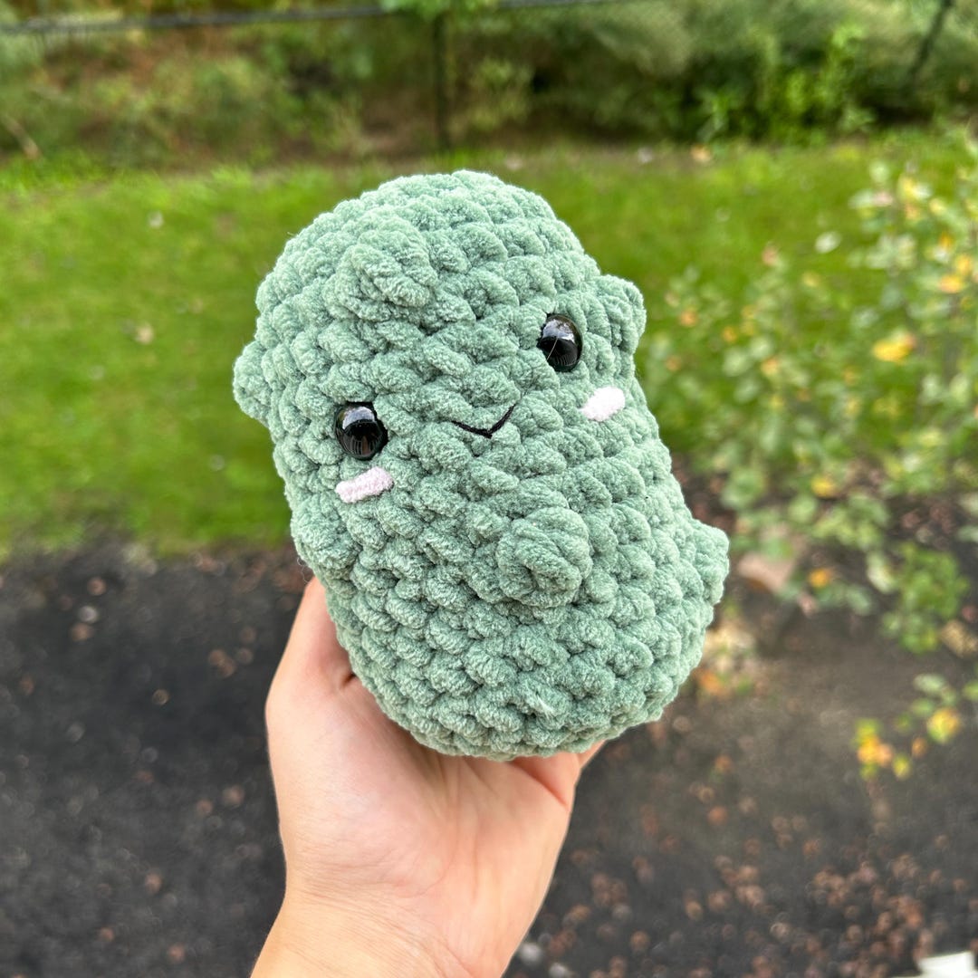 Emotional Support Pickle Amigurumi Crochet Plushie Stuffed Animal Snack ...