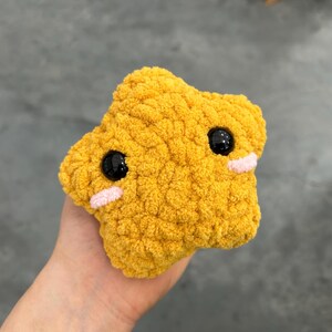 Star Mini Squishable Pillow Plushie Soft Chenille Crochet Yellow Cute Adorable Astronomy ...